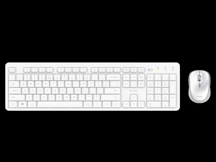 Tastatura+miš TRUST ODY II bežicna /US/bela