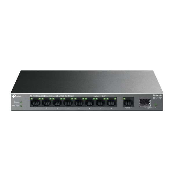 LAN Switch TP-LINK LS1210GP 9x1G/1xSFP/8PoE/61W