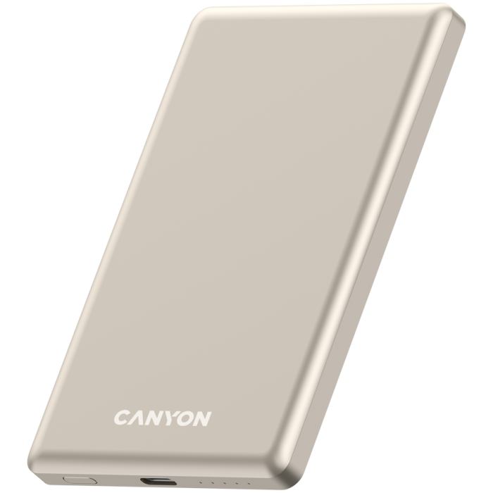 CANYON power bank OnPower 505 slim Magnetic 5000 mAh PD20W Beige