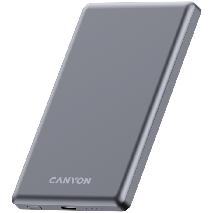 CANYON power bank OnPower 505 slim Magnetic 5000 mAh PD20W Dark Grey