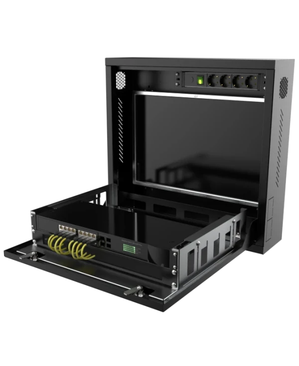2U/19 rek orman nazidni za video nadzor Mirsan DVR02U580550200.01 580mmx200mmx550mm crni