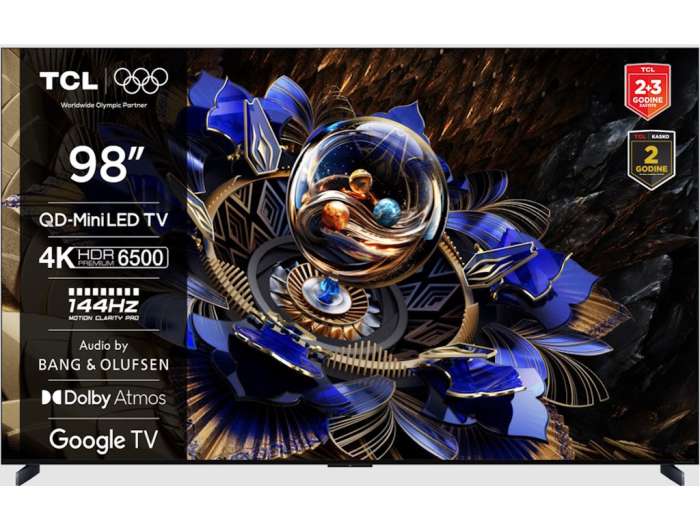 Televizor TCL 98X11K/MiniLED/98"/4K/144Hz/Google TV/Bang&Olufsen/crna