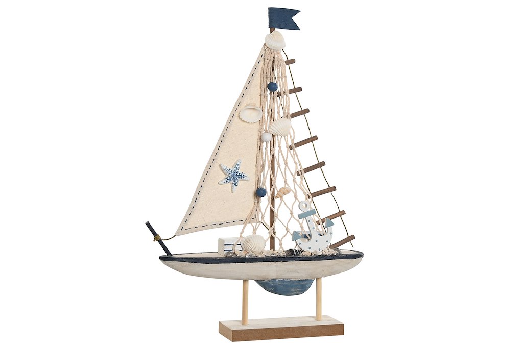 DEKORACIJA BLUE SHIP 23.5X5.5X33.5