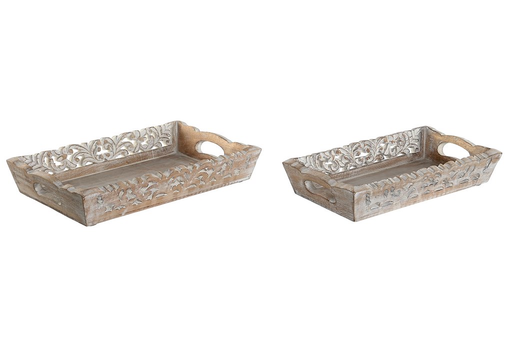 POSLUŽAVNICI SET / 2 MANGO 40,5X25,5X6,5 WHITE