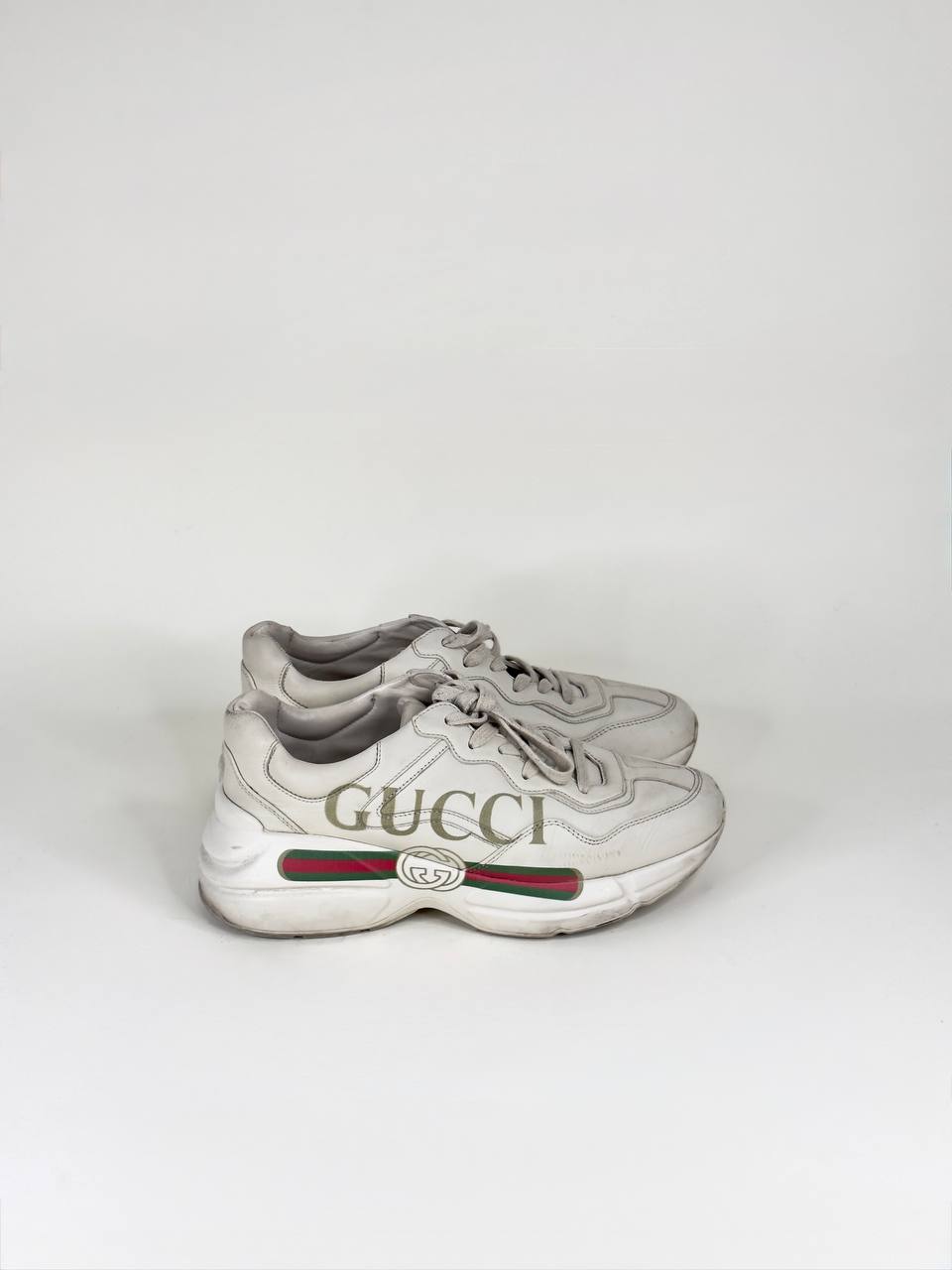 Gucci Leather Rhyton Sneakers
