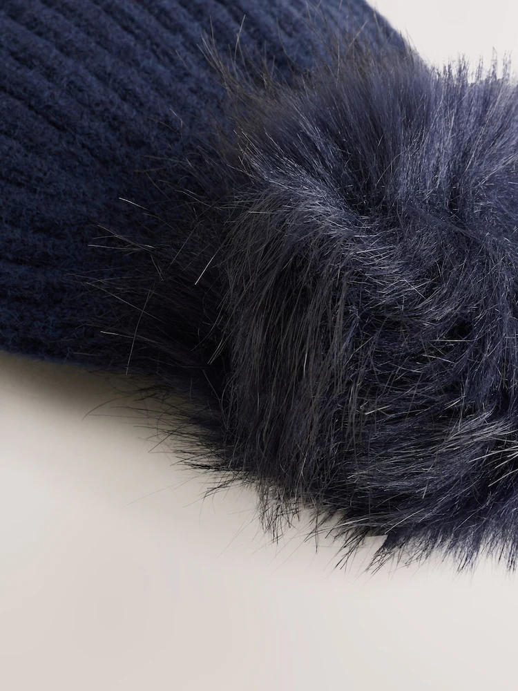 Mornarice - Rib Knit Pom Hat