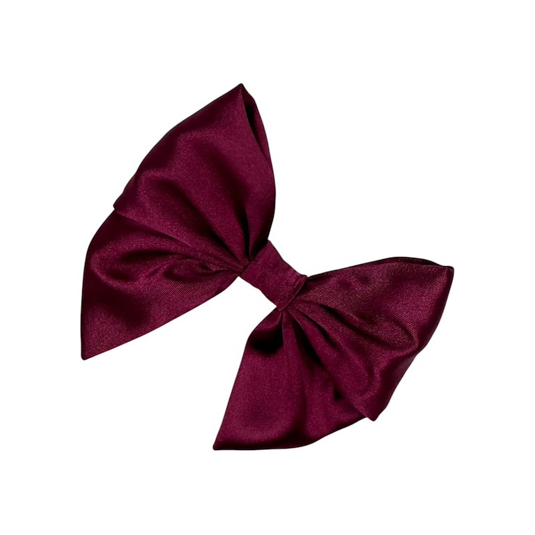 BURGUNDY SATIN BOW