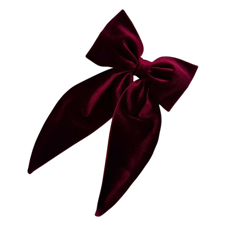 LONG VELVET BOW