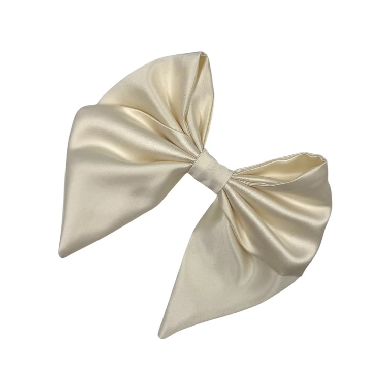 CROSSED SATIN BOW