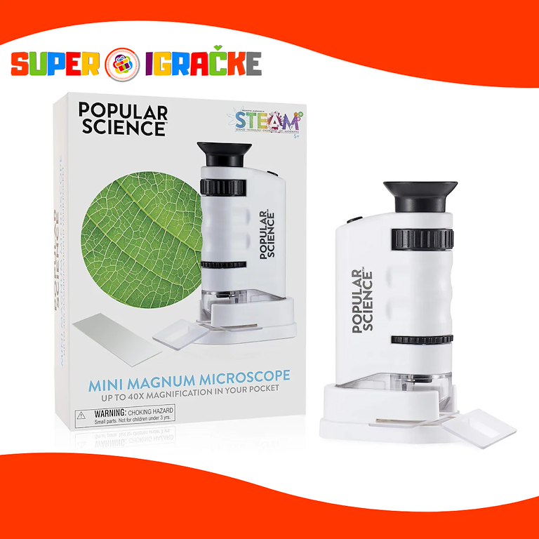 POPULAR SCIENCE - MINI DŽEPNI MIKROSKOP