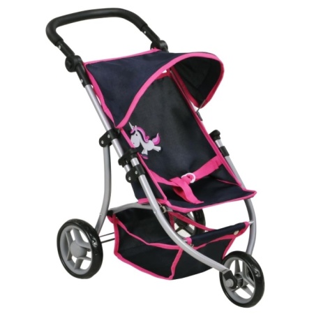 Knorr Toys Kolica za lutke JOGGER Lio Jednorog plava 165764