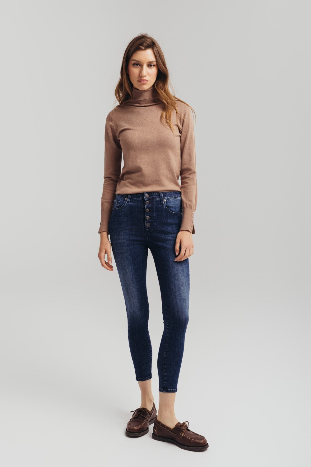 Ženske skinny farmerke dubokog struka sa uskim nogavicam -model 222