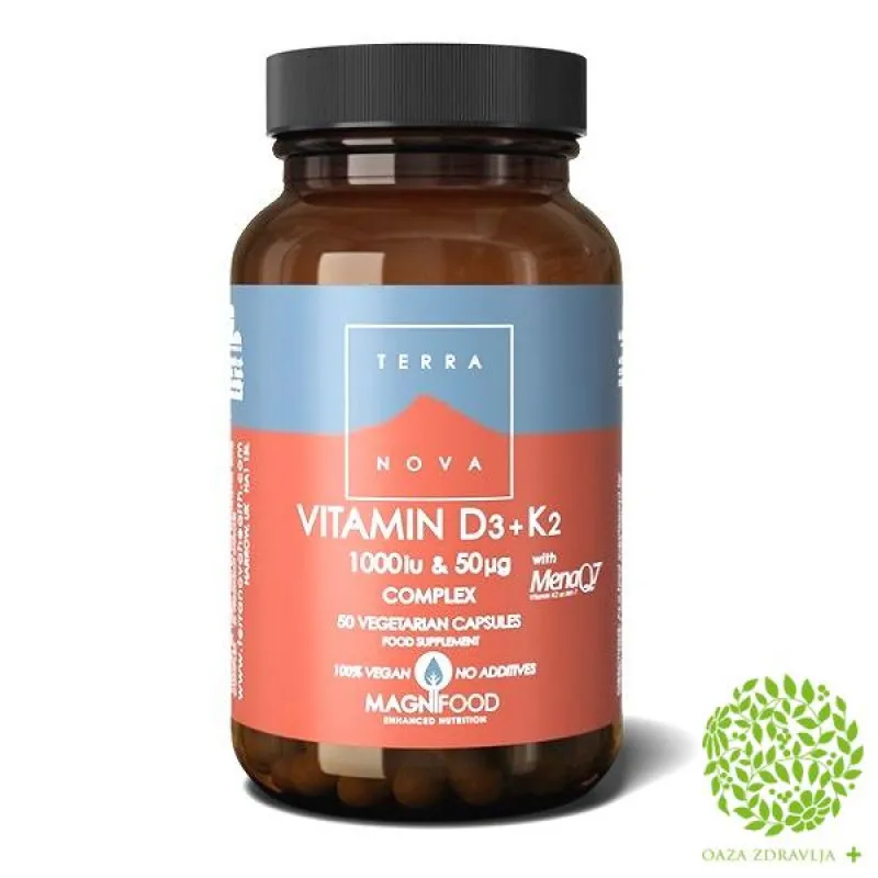 TERRA NOVA VITAMIN D3 K2 50 KAPSULA