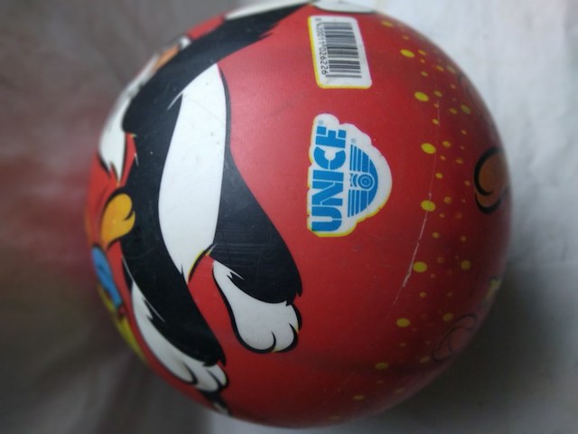 Dečija gumena lopta Looney tunes za igru precnik oko 18