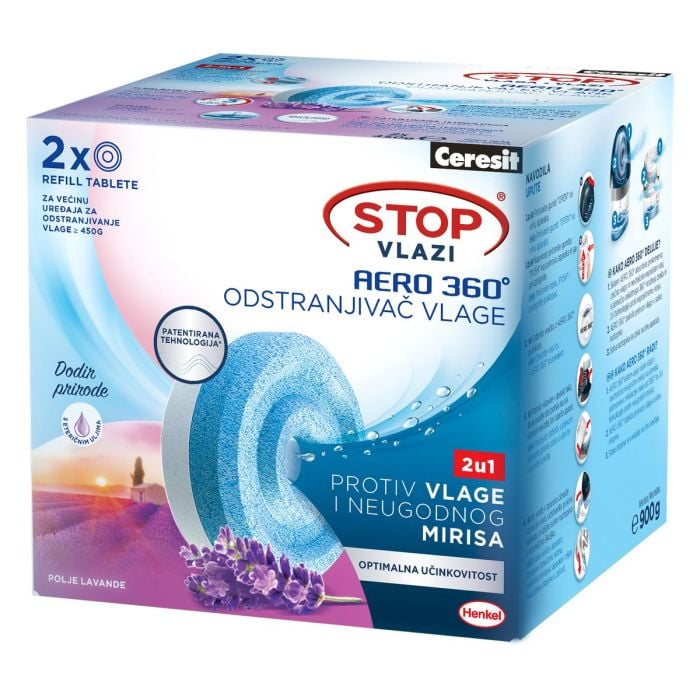 Ceresit 2 u 1 tablete Lavanda za AERO 360° apsorber vlage, 2 kom