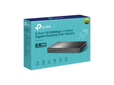 TP LINK TL-SL1311P POE Switch 8 Porta +2GIG.