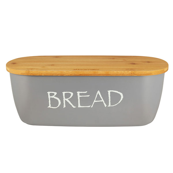 Kutija za hleb bambus siva Kamille 1132