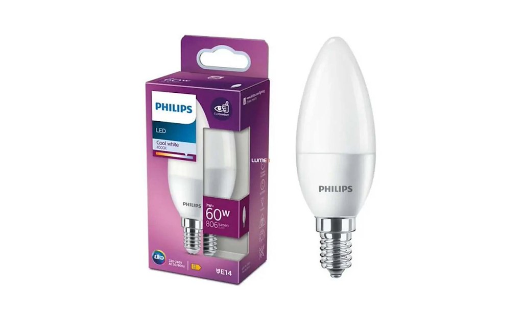 Sijalica Philips LED E14 4000K 60W