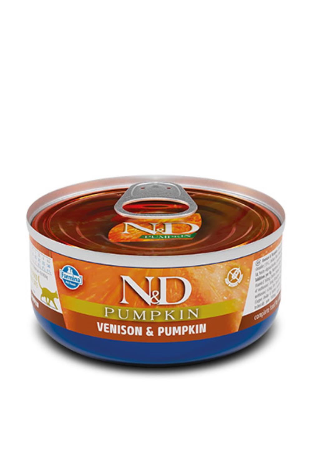 N&D CAN CAT VENISON&PUMPKIN 70G