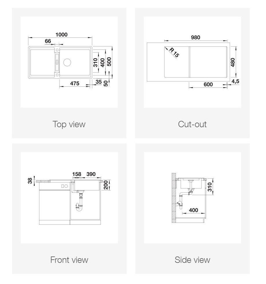 Blanco sudopera ADIRA XL 6S 527619