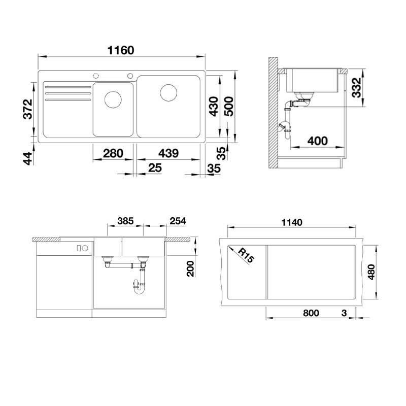 Blanco sudopera NAYA 8S 527314