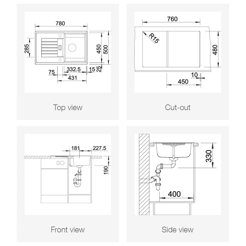 Blanco sudopera ZIA 45S 515069