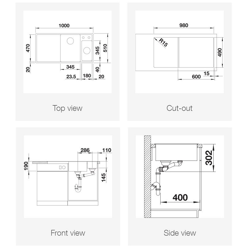 Blanco sudopera Axia III 6 S 524653