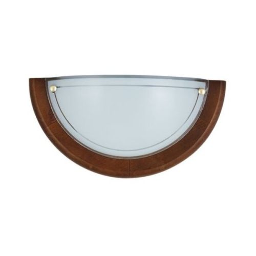 UFO zidna lampa d30 E27 60W hrast/staklo