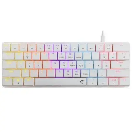 White Shark Mehanička tastatura Nagamaki GK 006211, Low Profile, Red switches, RGB, Bela