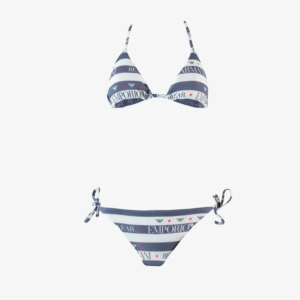 Emporio Armani Ženski kupaći 2621852R310-25934, Teget-Beli