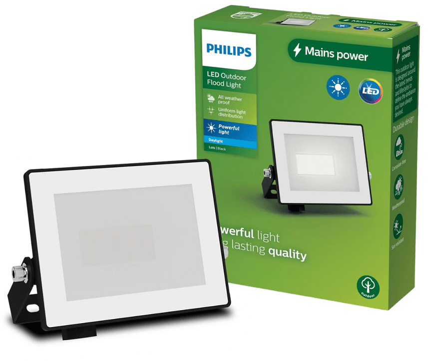 LED REFLEKTOR 10W NW 5000K PRIRODNO BELA IP65 LOIS CRNI PHILIPS