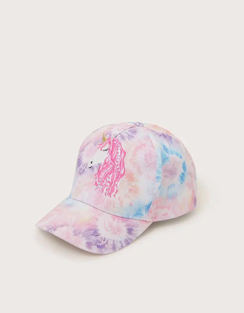 Monsoon Kačket za devojčice Unicorn Tie Dye Cap, Šareni