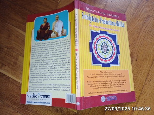 SRIVIDYASARA PRASNOTTARA MALIKA, DR SASTRI