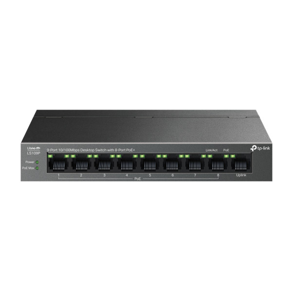 LAN SWITCH TP-LINK LS109P 8 POE 10/100/1000MBPS