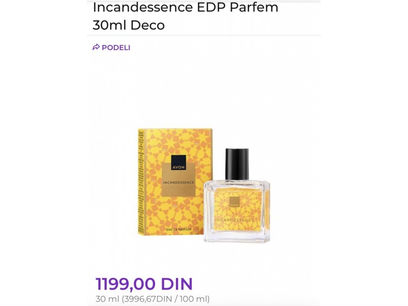 Avon Incandessence parem ( 30ml)-novo