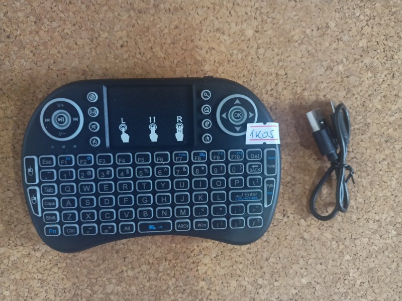 Mini bežicna tastatura, za PC i TV, punjiva baterija