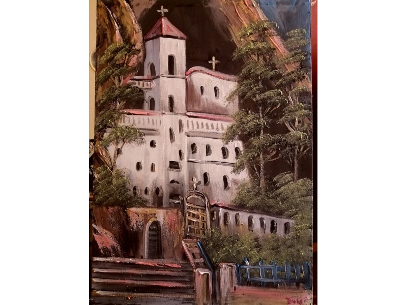 Manastir Ostrog 70x50 ulje na platnu