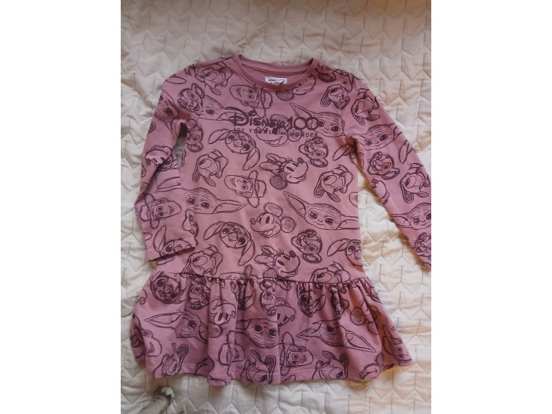 Nova Sinsay Disney roze haljina, 122-128