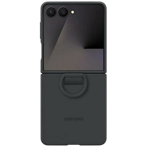 SAMSUNG Galaxy Z Flip7 Ring Case Silicone Black EF-PF766-TBE