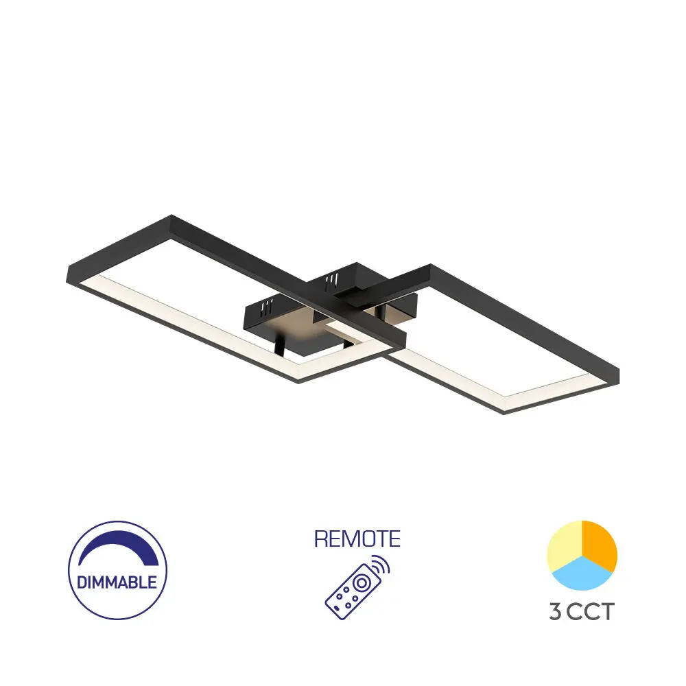 Braytron LED plafonjera BRY-NELA-SS1-RND-CRNA-40W-REMOTE-IP20