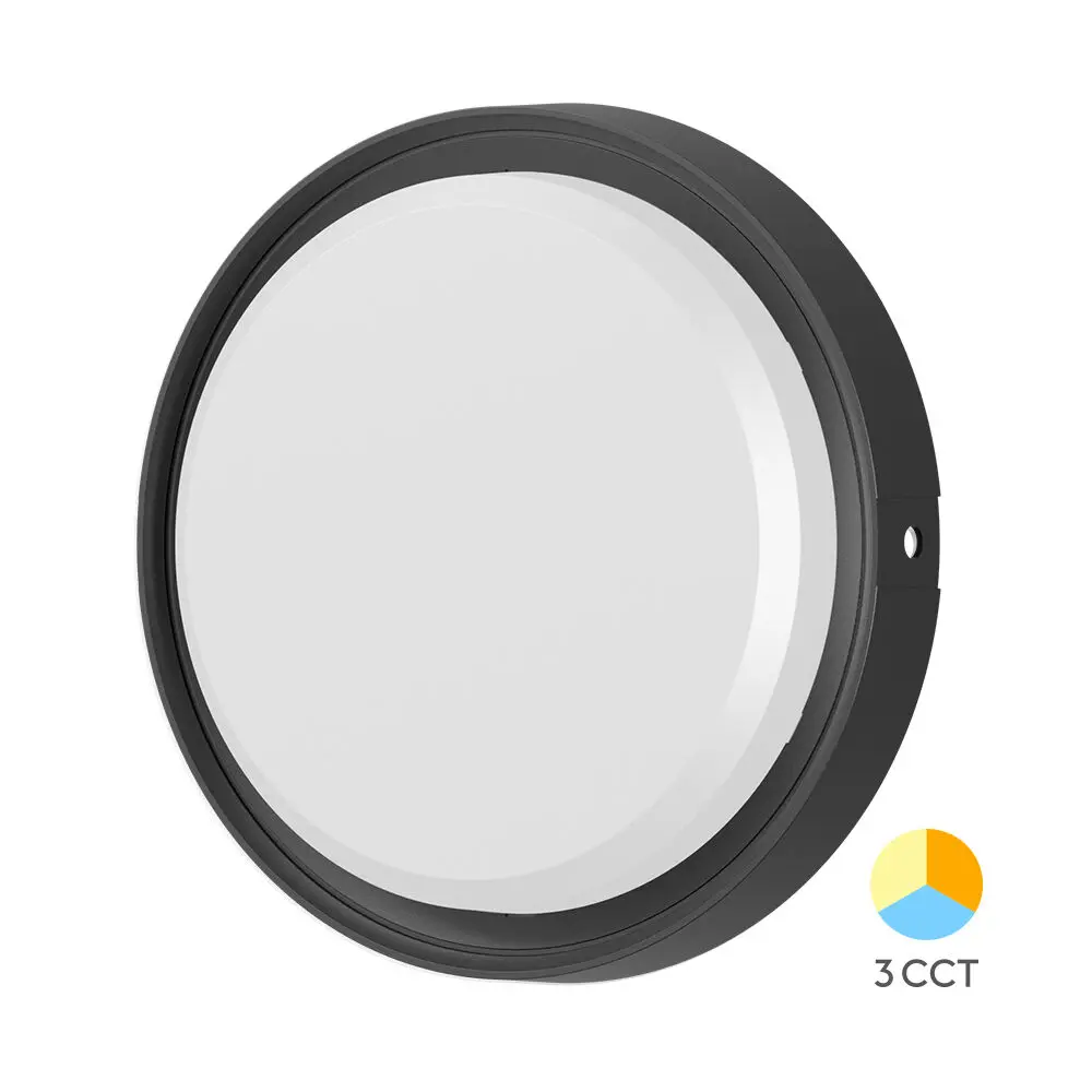 Braytron LED plafonjera BRY-BULKHEAD-18W-KRUG-CRNA-3U1-IP65