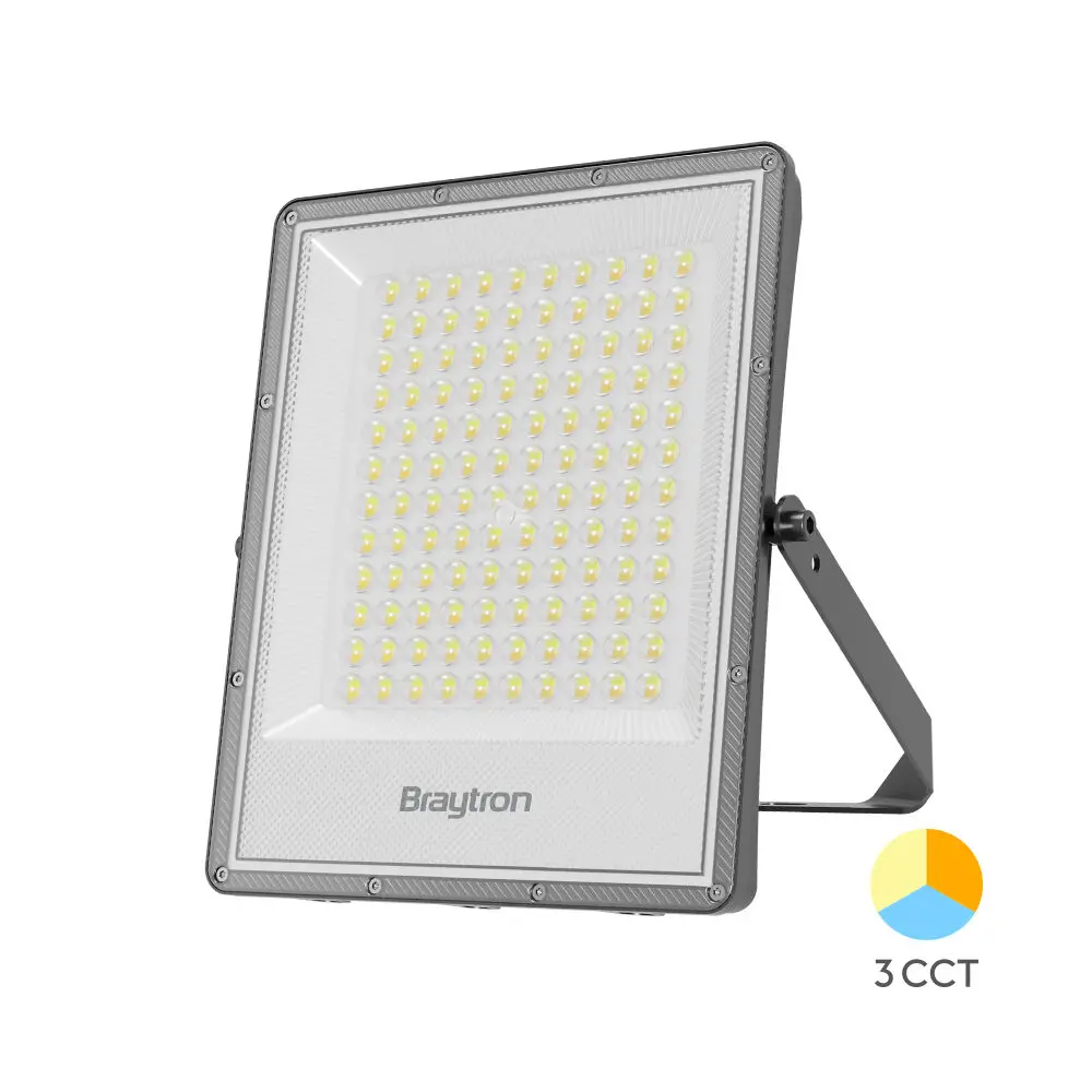 Braytron LED reflektor BRY-FLOOD-PF-100W-GRY-3IN1-IP65