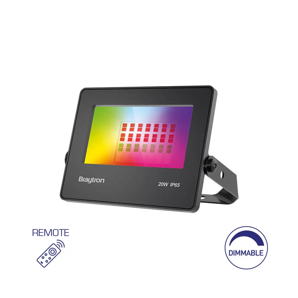 Braytron LED reflektor BRY-FLOOD-CF-20W-BLC-RGB-IP65