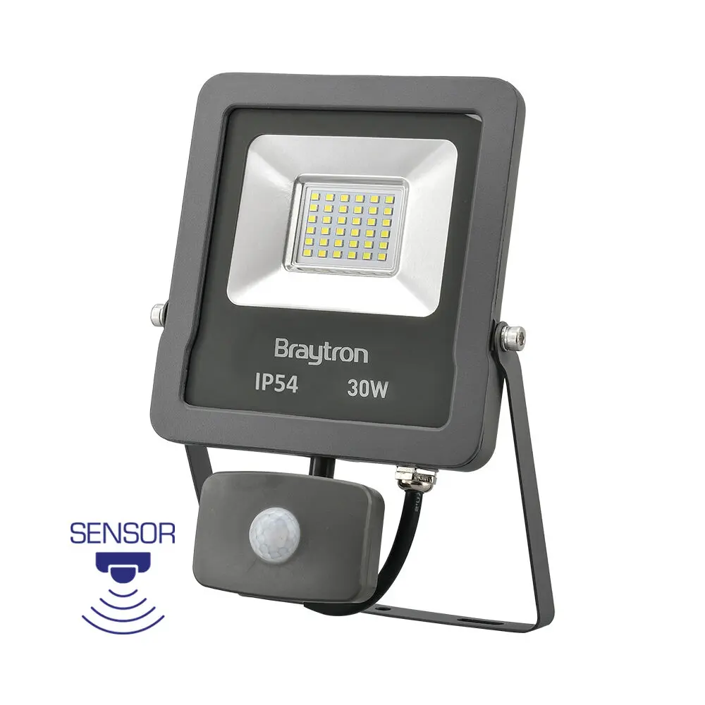 Braytron LED reflektor BRY-FLOOD-SL-30W-GRY-3000K-SNS-IP54