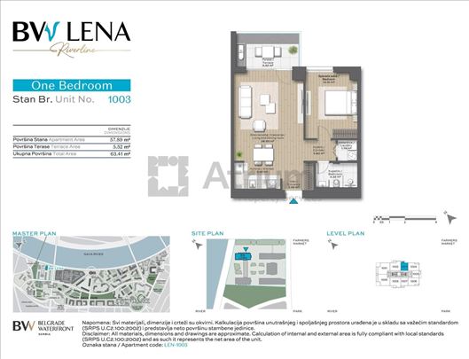 Dvosoban stan sa pogledom na reku i Ušće - BW Lena
