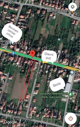 Gradjevinski plac na prodaju - centar Bečmena 16ar