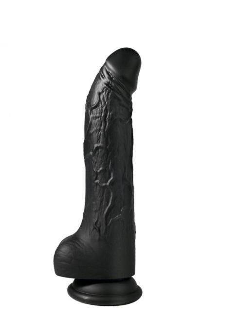 Srećni ljudi Silikonski dildo - Crni AT 1208