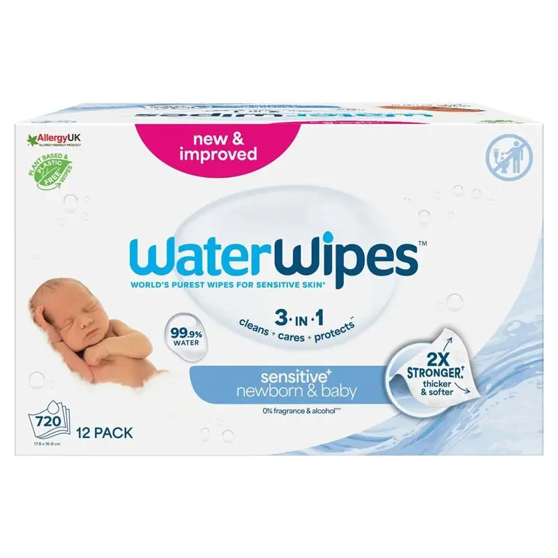 Waterwipes Paket vlažnih maramica za bebe, 12x60 komada