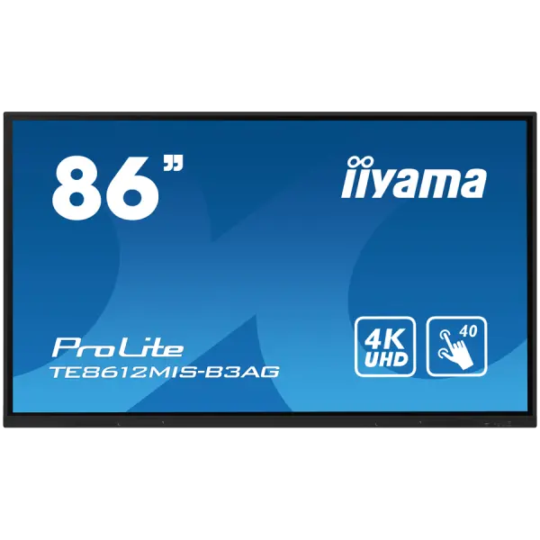 86 iiWare10 , Android 11, 40-Points PureTouch IR with zero bonding, 3840x2160, UHD VA panel, Metal Housing, Fan-less, Speakers 2x 16W fron