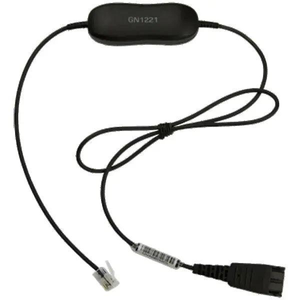 JABRA Smart Cord, QD to RJ9, straight 0,8 meters, with 8-position switch configurator, for STD Variants Headset, makes the headset follow t